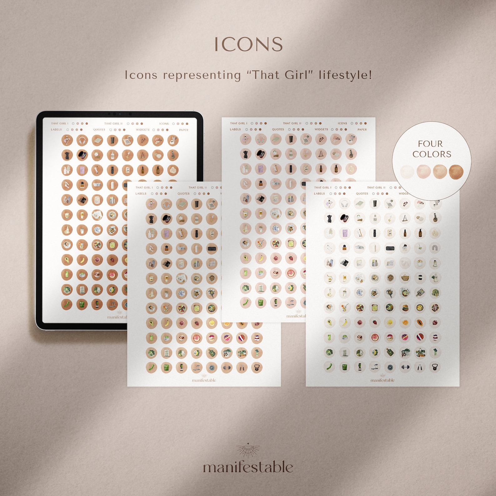 Digital Planner Stickers | THAT GIRL Aesthetic Stickers | Goodnotes ...