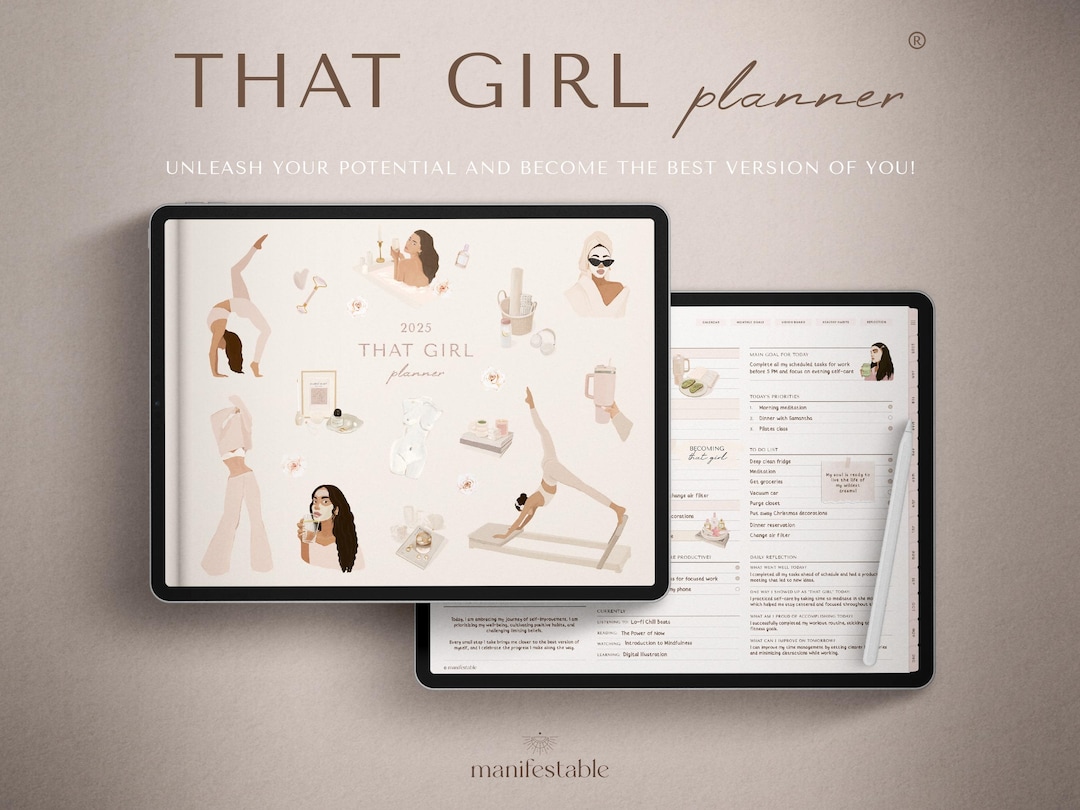 2025 Digital Planner, THAT GIRL Planner, 2025 Planner, Daily Planner ...