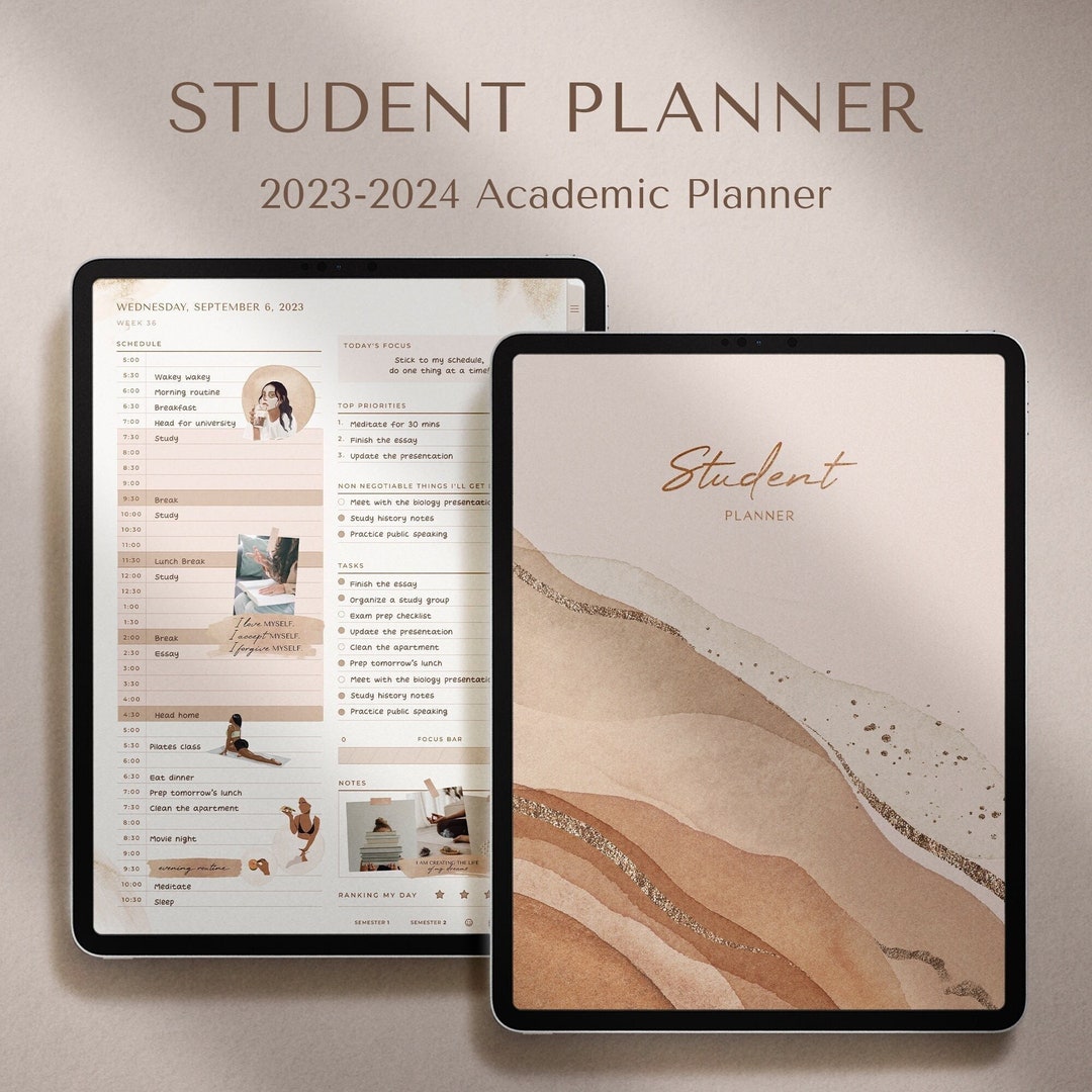 Student Planner Academic Planner 2023-2024 College Planner Digital ...