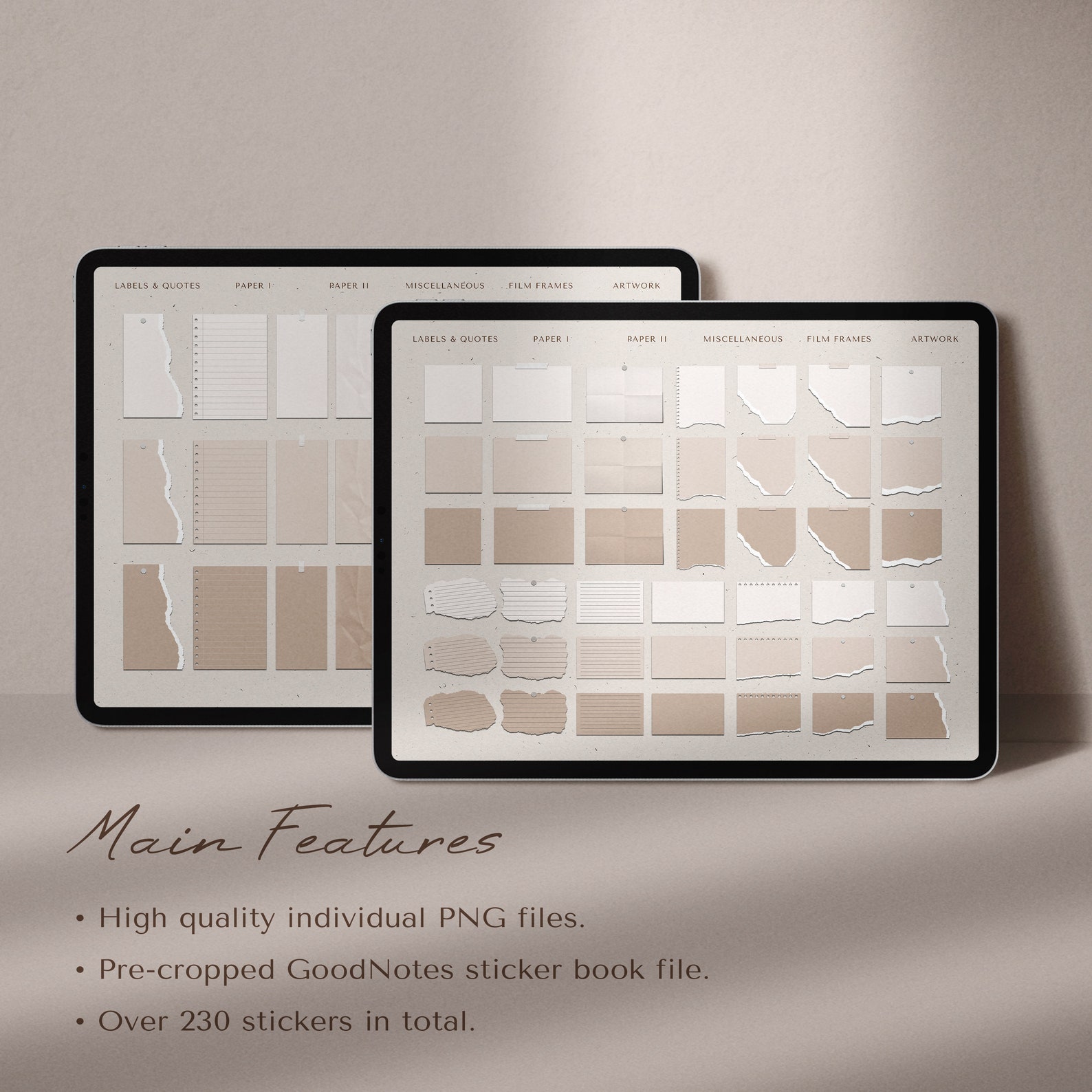 Digital Stickers | Aesthetic Mood Board Digital Stickers for Goodnotes ...