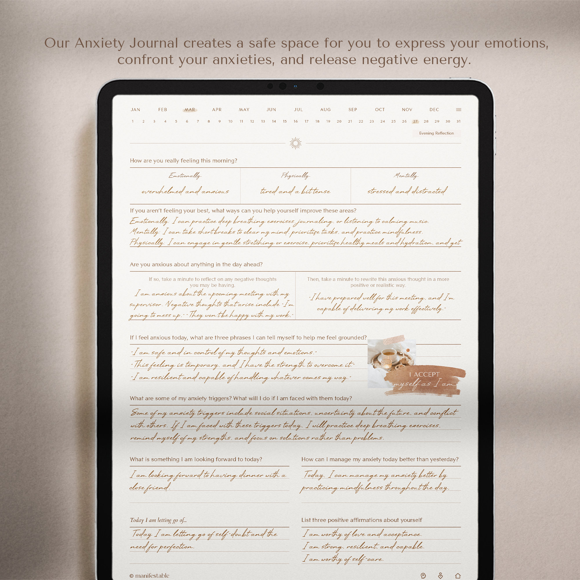 ANXIETY JOURNAL | Mental Health Journal | Therapy Journal | Anxiety ...