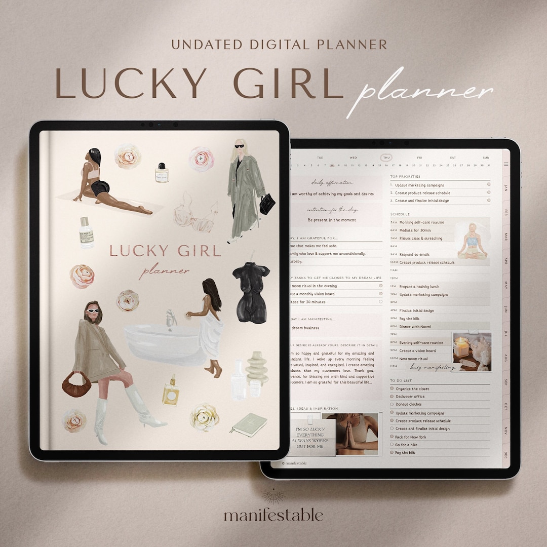 Digital Planner | Lucky Girl Planner | Goodnotes Planner | iPad Planner ...