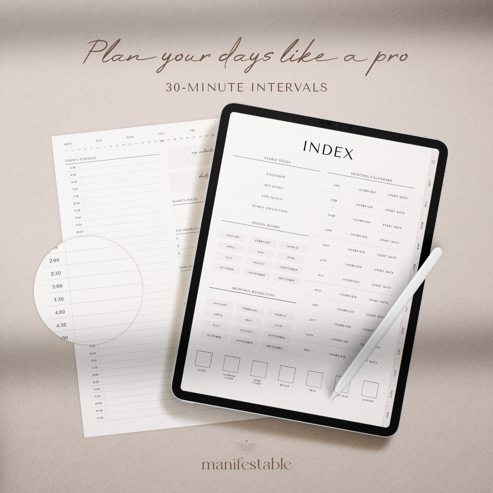 Digital Planner iPad Planner Goodnotes Planner Minimalist Planner ...