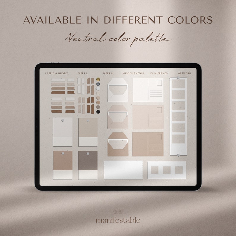 Digital Stickers Aesthetic Mood Board Digital Stickers for - Etsy