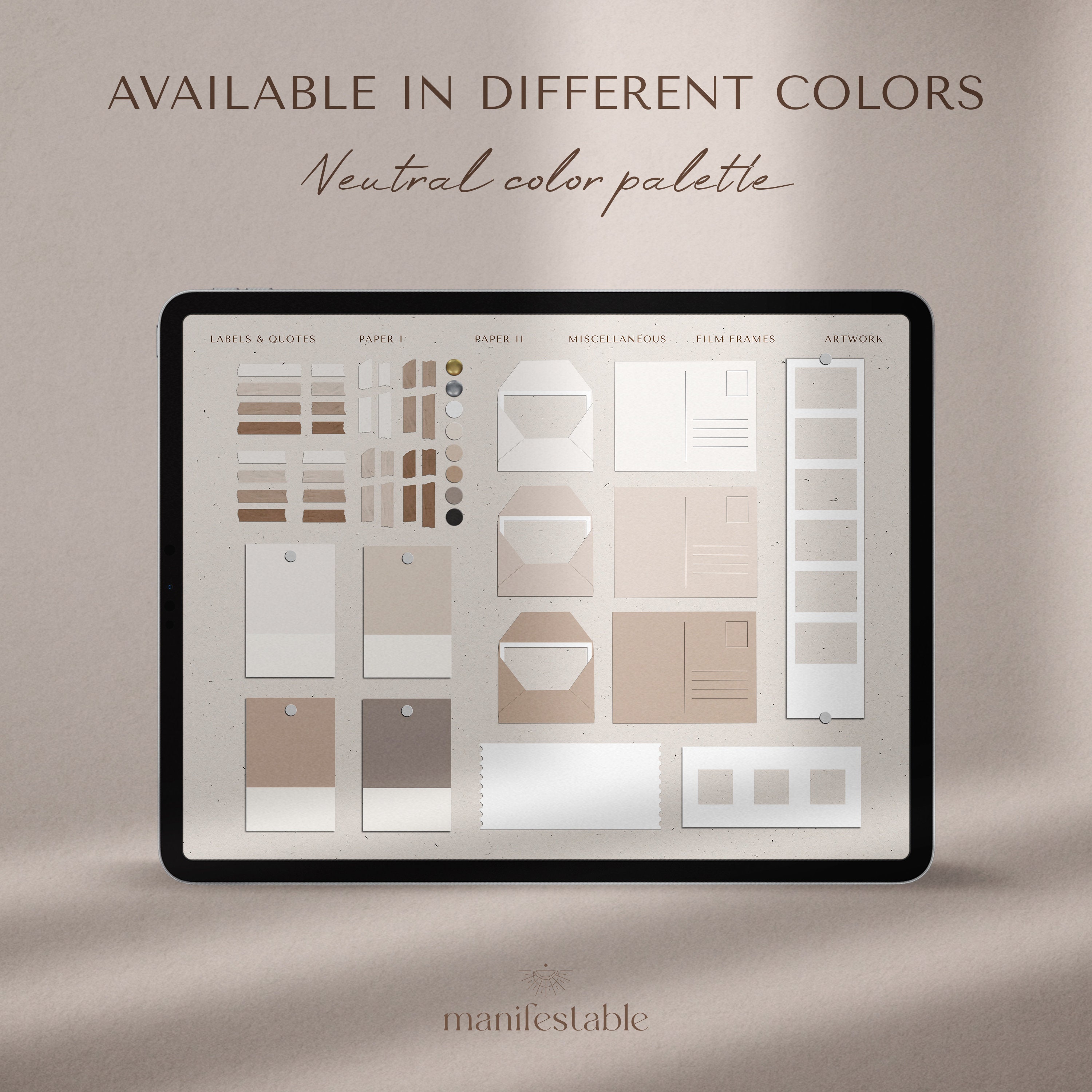 Digital Stickers | Aesthetic Mood Board Digital Stickers for Goodnotes ...