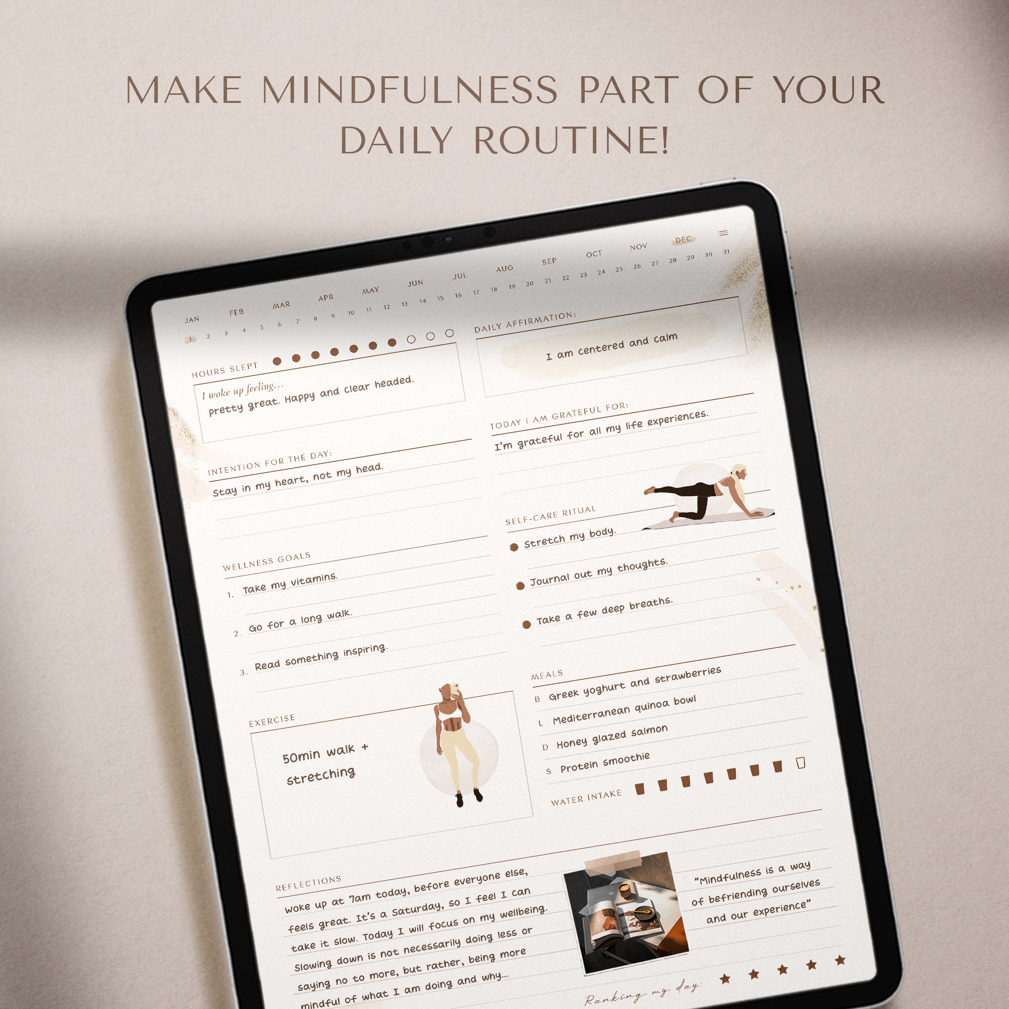 Wellness Journal Digital Journal Mindfulness Journal - Etsy