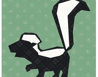 Funky Skunk, Foundation Paper Piecing Pattern (FPP), Quilt Block, PDF ...