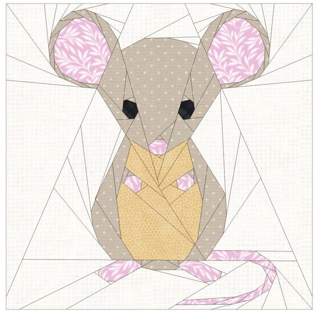 Mouse Quilt Block Pattern: Foundation Paper Piecing (PDF) - Etsy