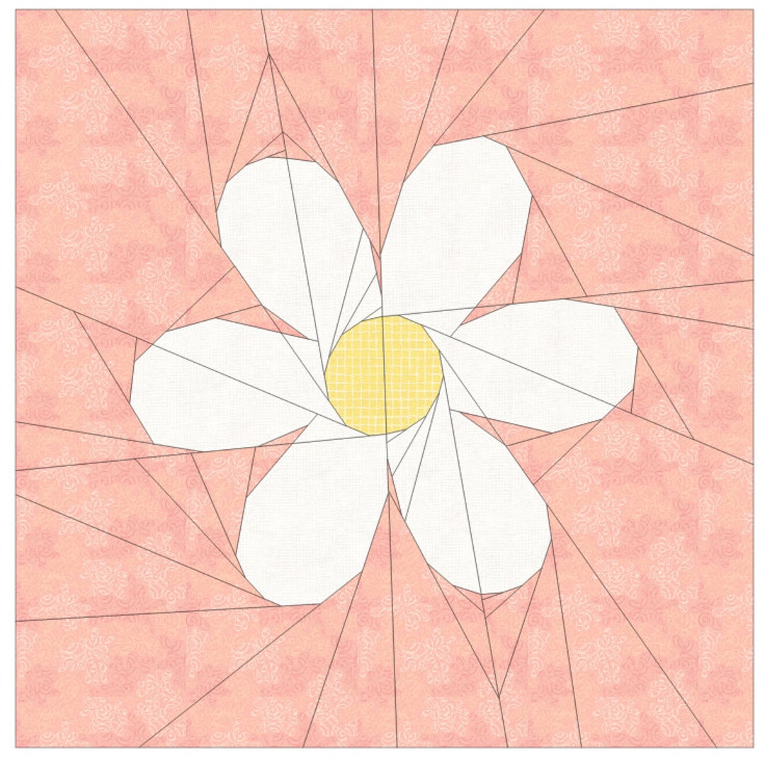 Daisy Quilt Block Pattern: Foundation Paper Piecing (PDF) - Etsy
