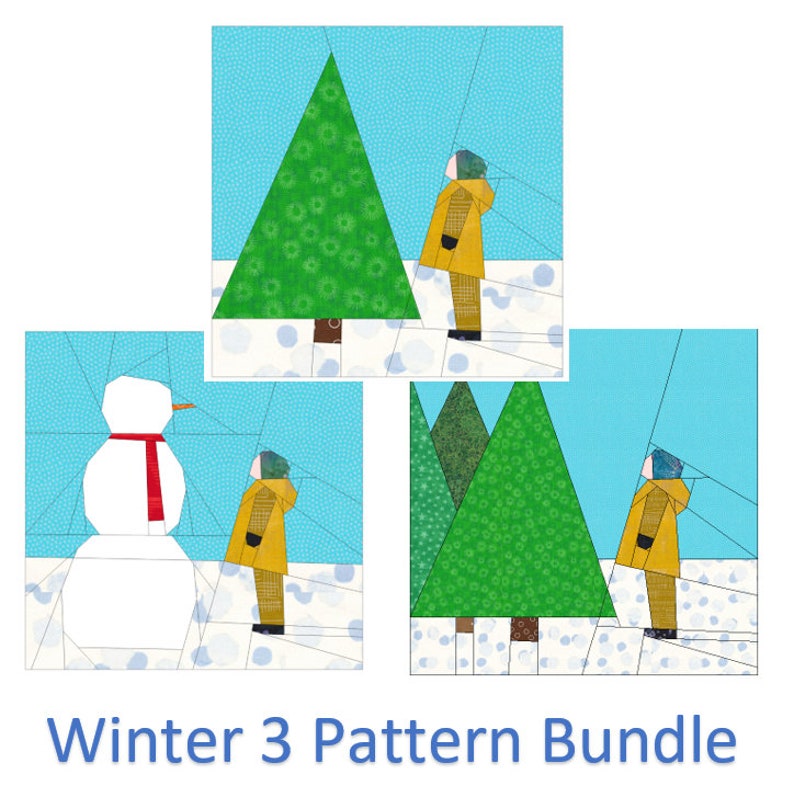 Winter Scene FPP Quilt Pattern Bundle (PDF) - Etsy
