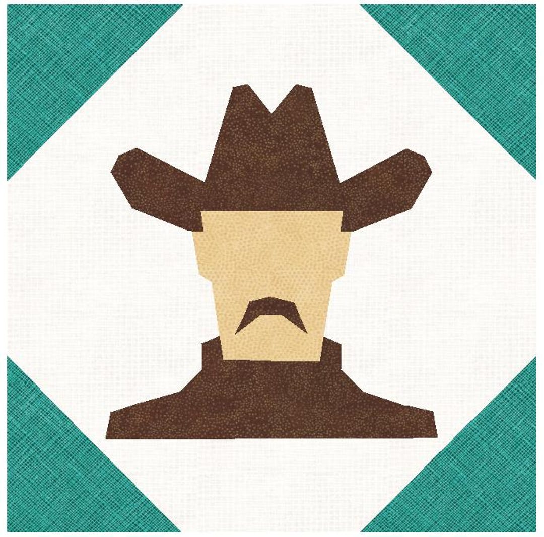 Cowboy Quilt Block Pattern: Foundation Paper Piecing (PDF) - Etsy