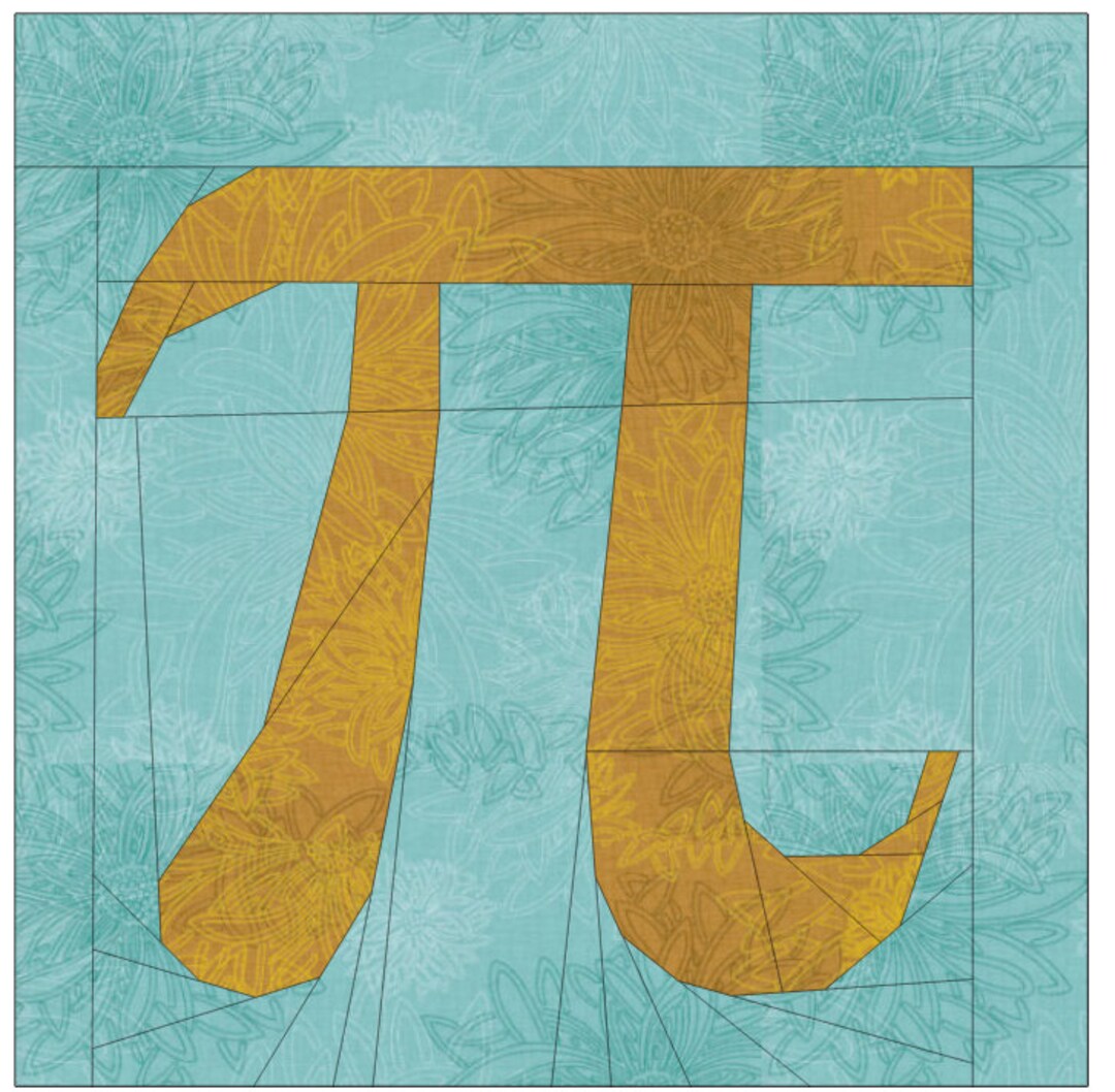 Greek Letter Pi Quilt Block: FPP Pattern (PDF) - Etsy