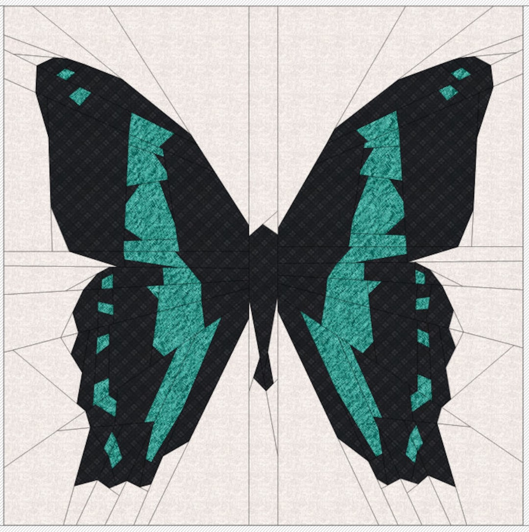 Swallowtail Butterfly Foundation Paper Piecing Quilt Pattern | PDF ...