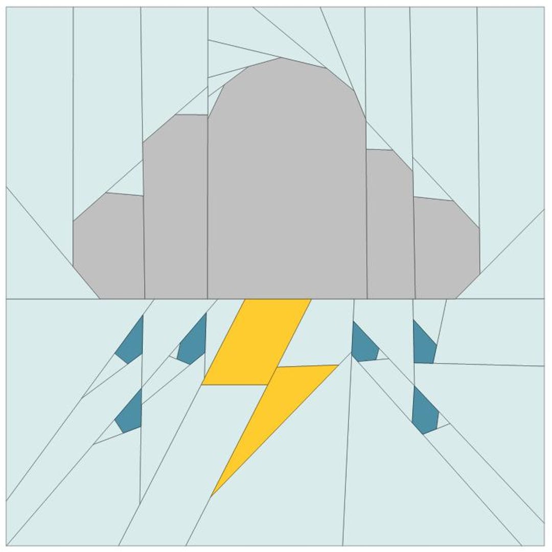Rain Cloud Quilt Block Pattern: Foundation Paper Piecing (PDF) - Etsy