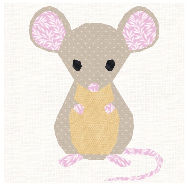 Mouse Quilt Block Pattern: Foundation Paper Piecing (PDF) - Etsy