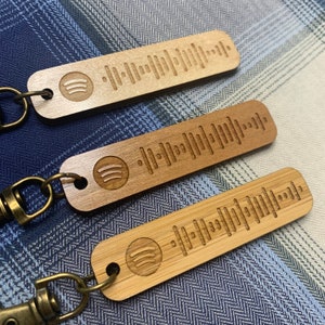 Spotify Code Keyring Wood Cherry/maple/bamboo, Personalised Spotify ...