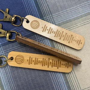 Spotify Code Keyring Wood Cherry/maple/bamboo, Personalised Spotify ...