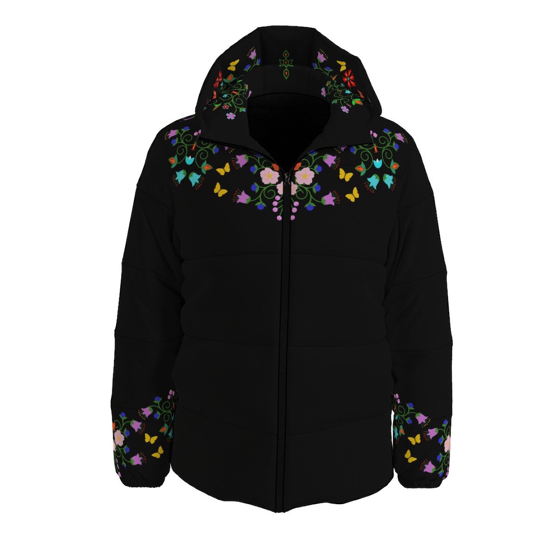 Native Floral Duck Down Jacket - Etsy