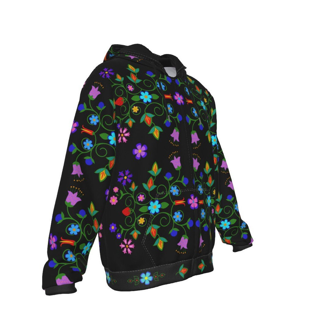 Native Floral Berries Indigenous Design Fleece Zip up Hoodie - Etsy