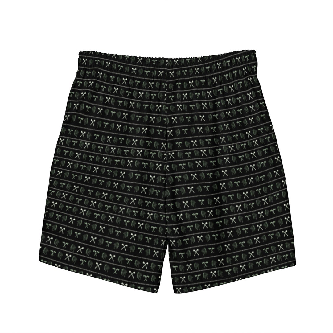 Men's Native Swim Trunks Black Recycled Material - Etsy