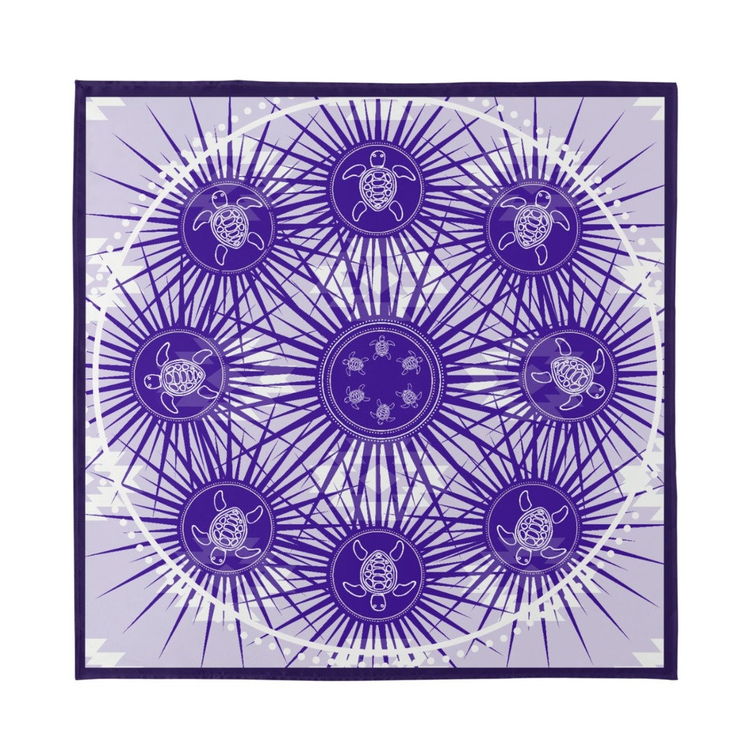 Native Kokum Turtle Island Imitation Silk Scarf - Etsy