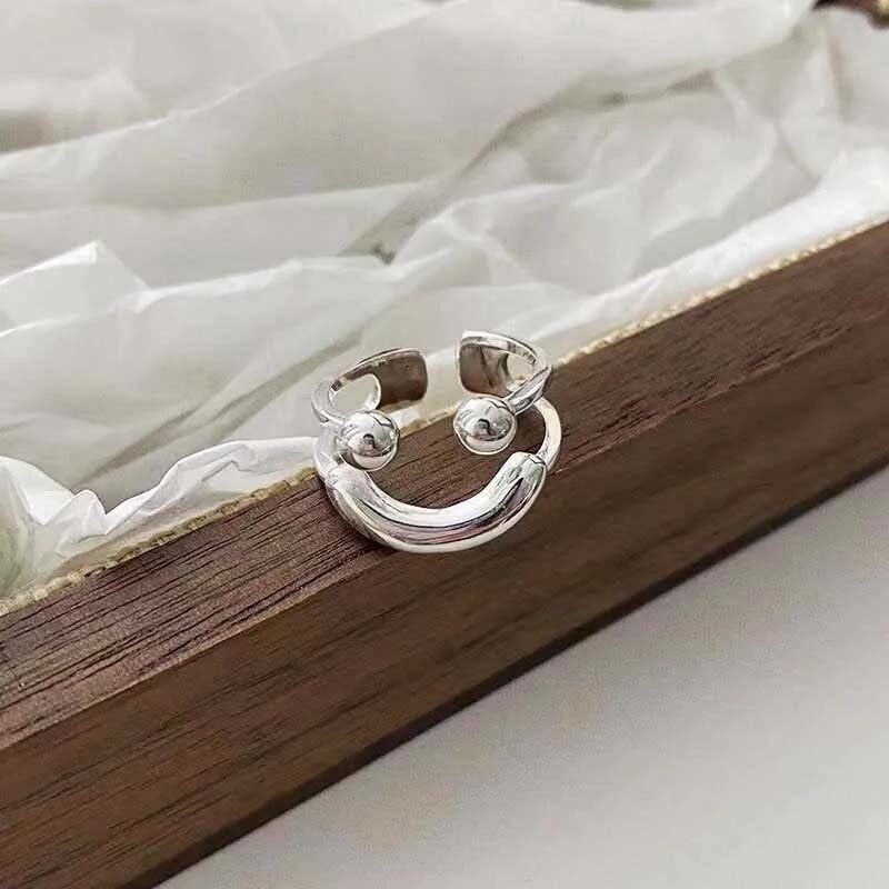 Smiley Face Rings Happy Face Rings Double Layered Rings - Etsy