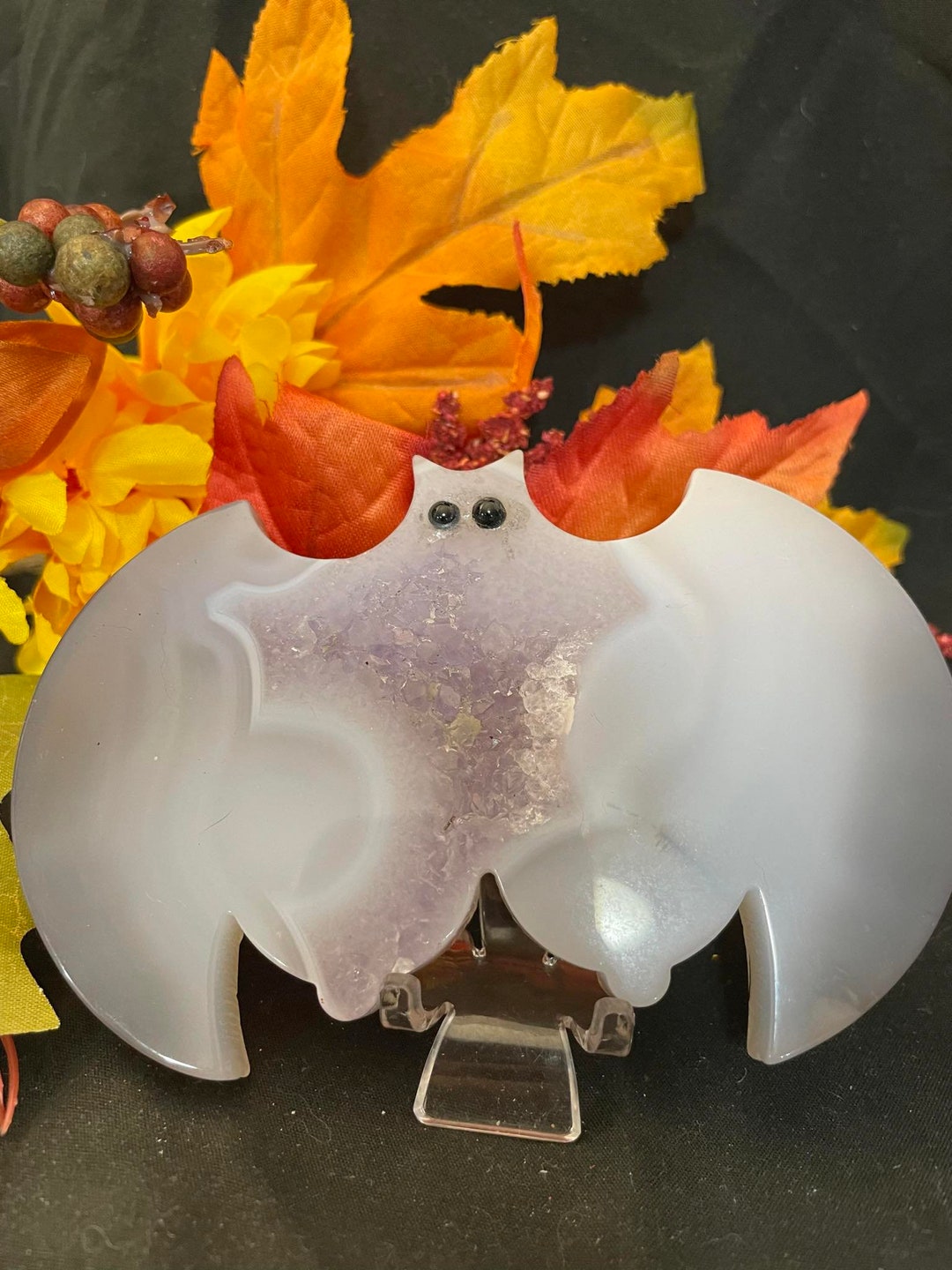 Beautiful Druse Agate Crystal Bat Carving 4.5 Inches - Etsy