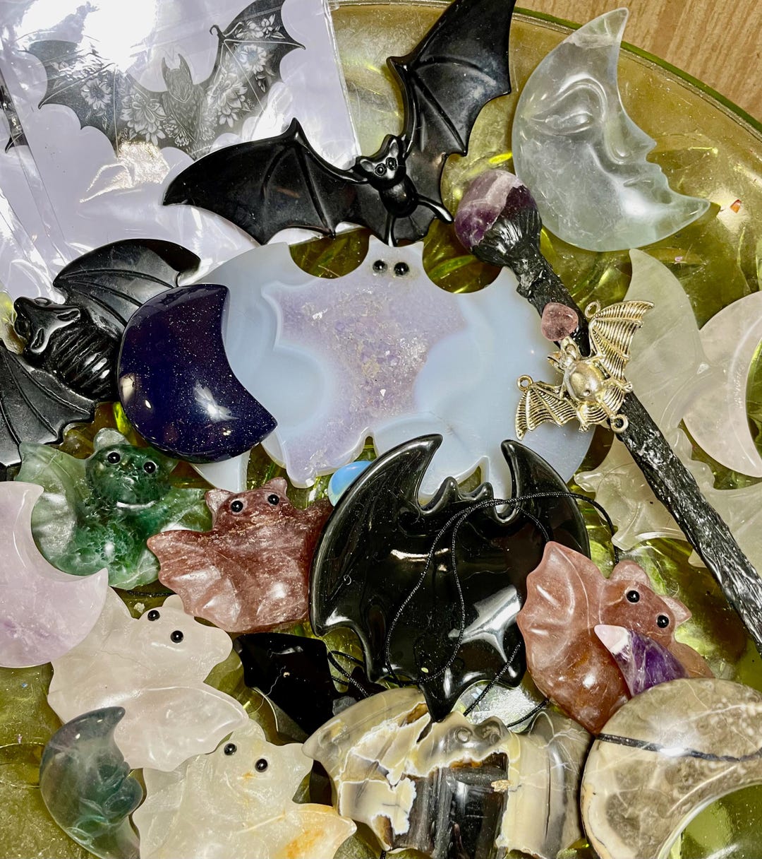 Creatures of the Night Bat &moon Crystal Confetti - Etsy