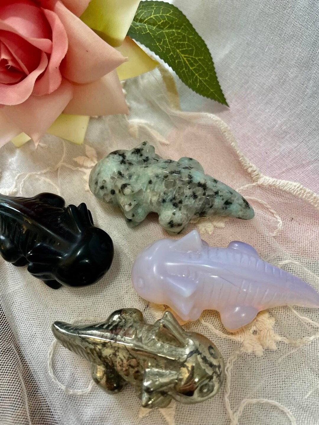 Crystal Axolotl Salamanders 22.5 Inches - Etsy