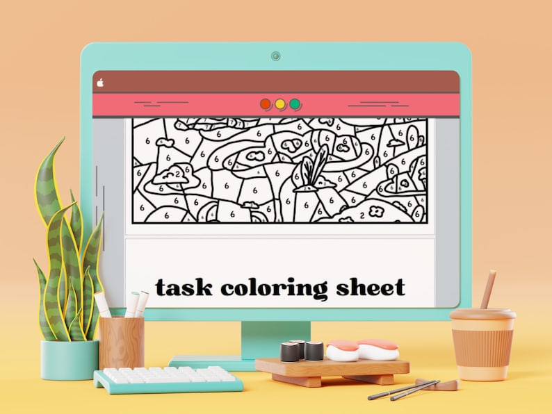 Printable ADHD Adult Color by Number To-do List Digital Download File ...