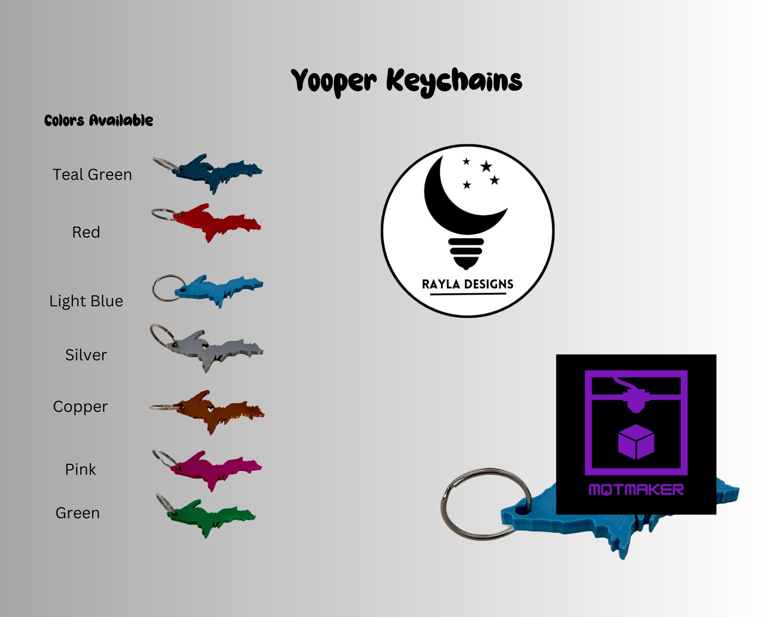 3d-printed Yooper Keychains Upper Peninsula Michigan Gift - Etsy