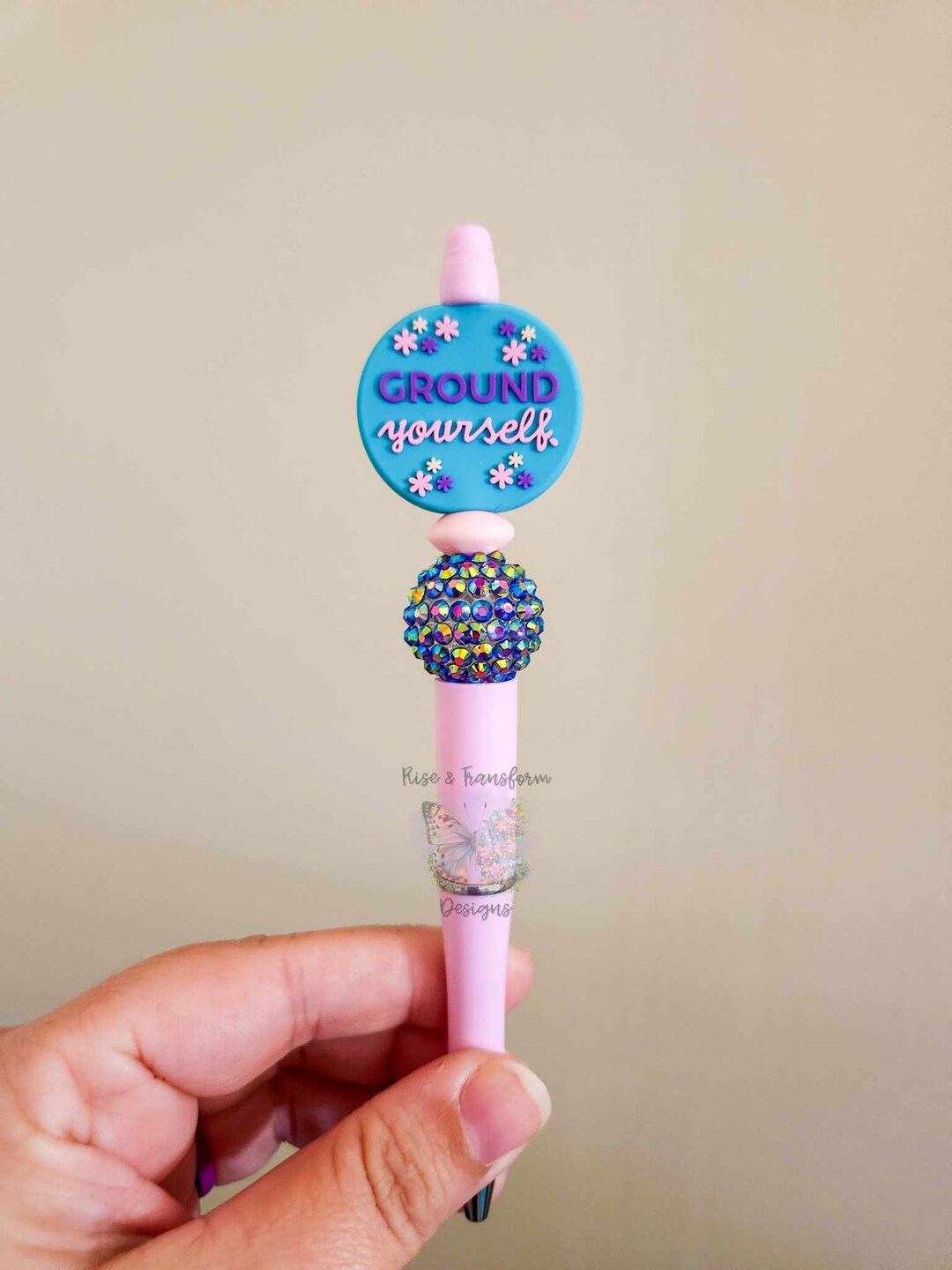 Ground Yourself Pen | Ground Yourself | Grounding | Teal and Pink ...