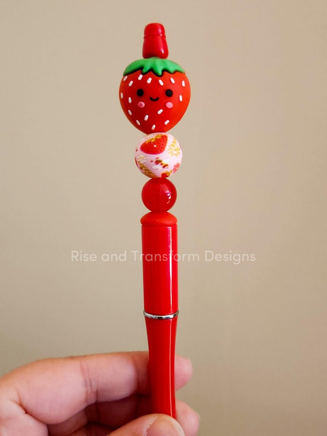 3D Strawberry Pen | Strawberry Pen | 3D Strawberry | Cute Strawberry ...