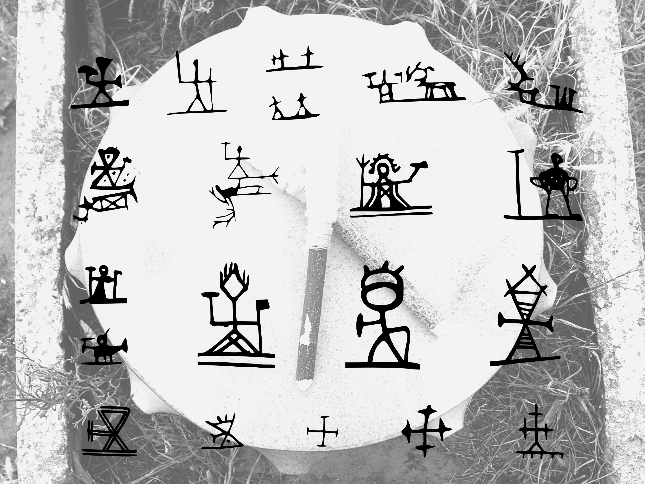 Scandinavian Sami Shaman Drums Symbols SVG, Witch Drums, Nordic Cut ...
