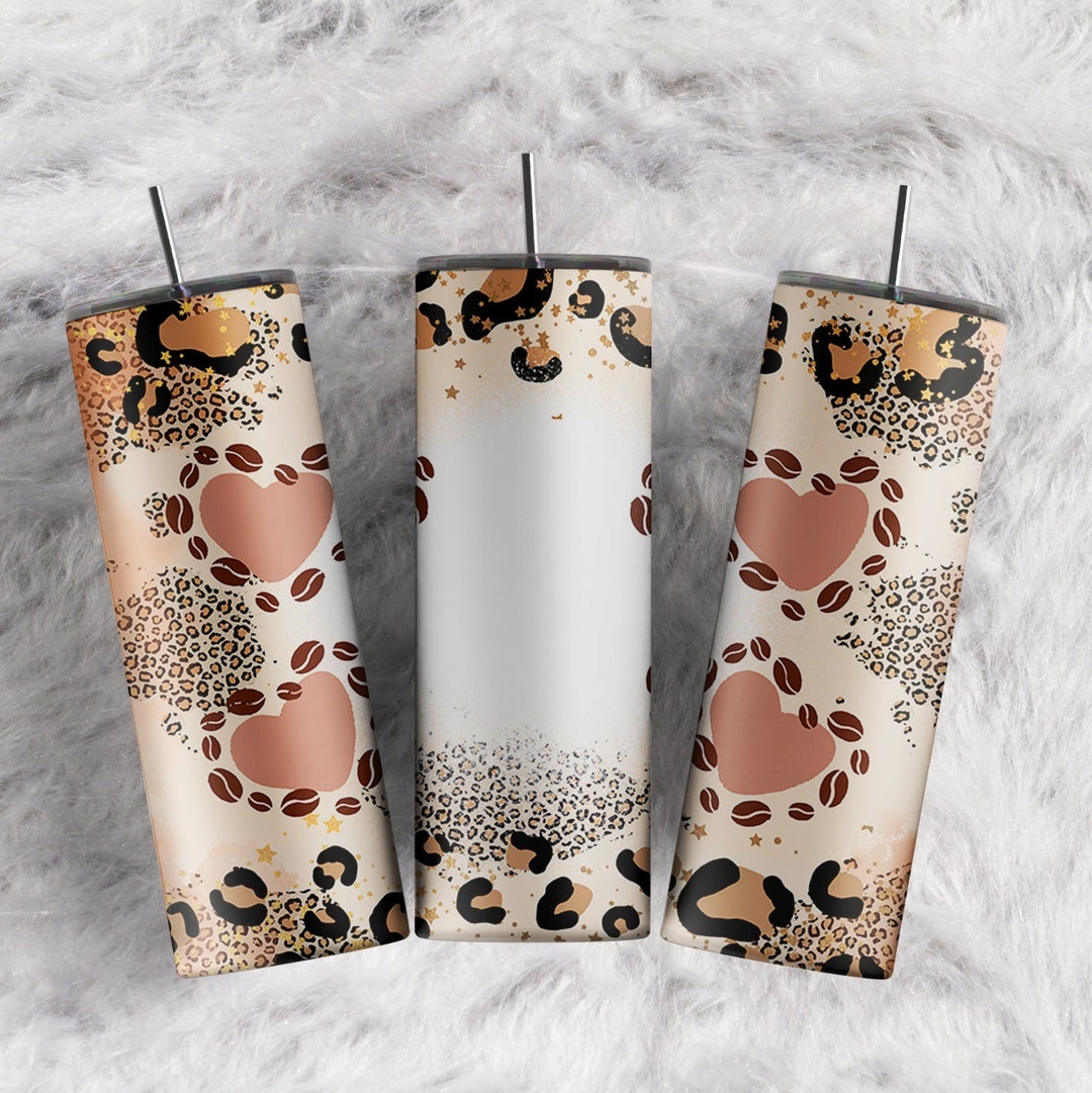 Add Your Own Text Custom Name Wrap Hearts Coffee Beans Leopard Print ...