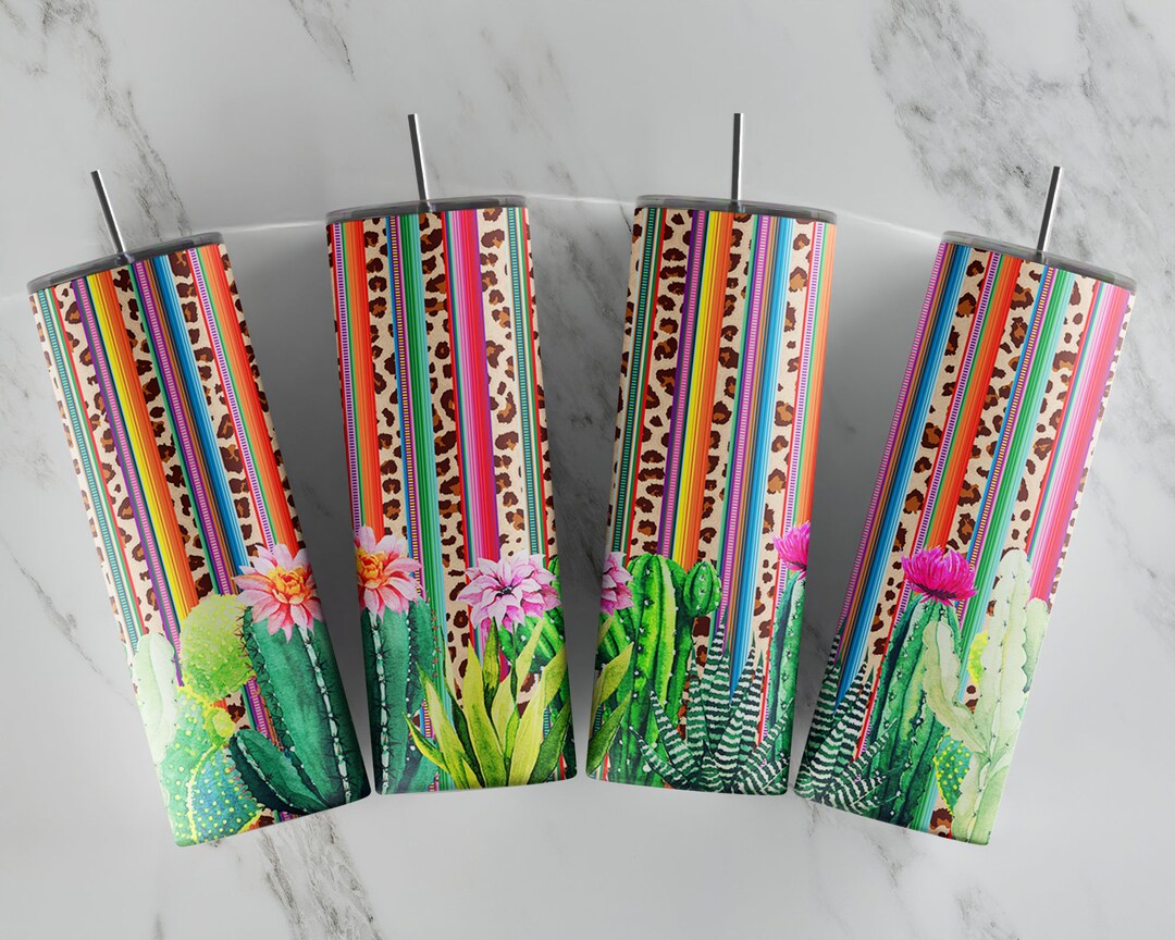 Leopard Print Mexican Serape Cactus Cacti Succulent Floral Border ...