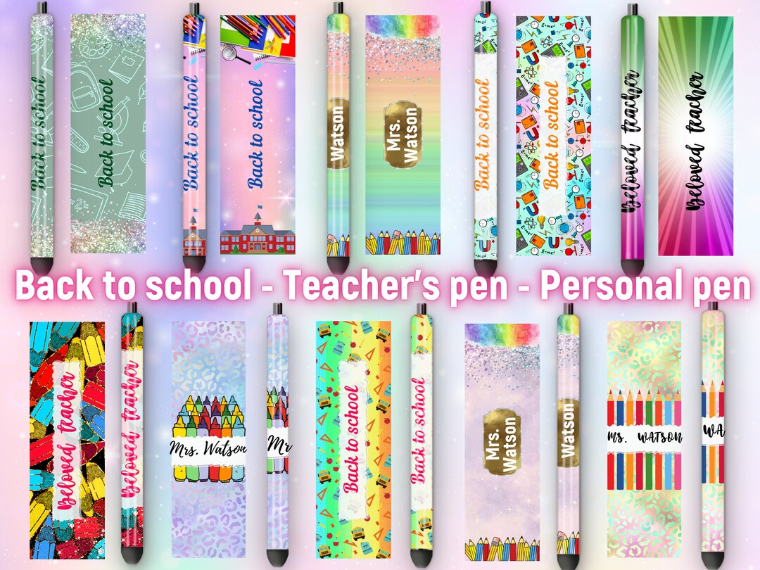Back to School Pen Wrap Teacher Bundle 10 Pcs - Etsy Canada