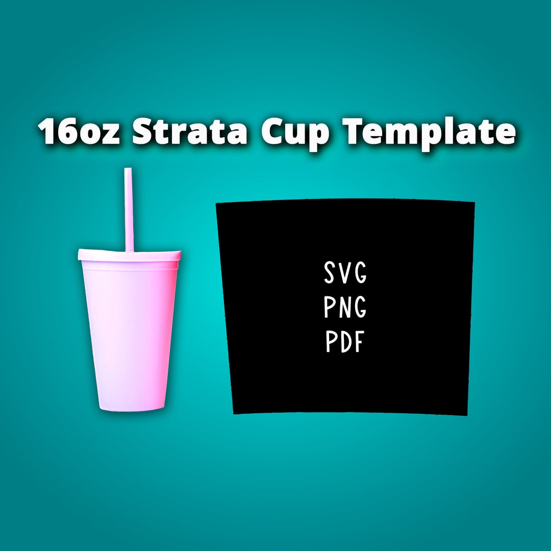 Strata Cup 16 Oz Template Tumbler Sublimation for Silhouette and Cricut ...