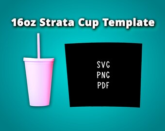 16 Oz Strata Cup Tumbler Template SVG PNG PDF Sublimation Full Wrap ...