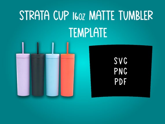 Strata Cup 16oz Matte Tumbler Full Wrap Template Sublimation - Etsy