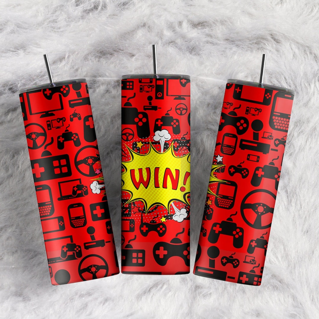 Red Gamer Tumbler Wrap Gaming Computer Game Video Game Sublimation ...
