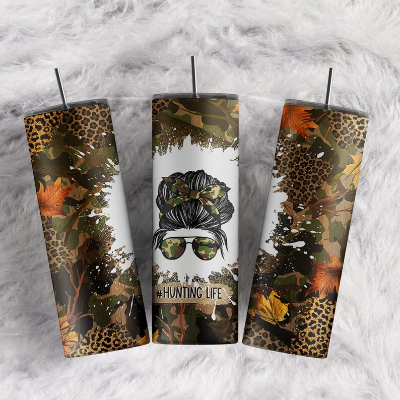 Hunting Life Messy Bun Hair Deer Hunting Camo Leopard Print - Etsy