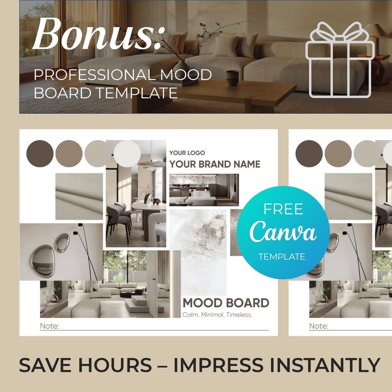Interior Design Template Pack, FF&E Schedule, Proposal, Project ...