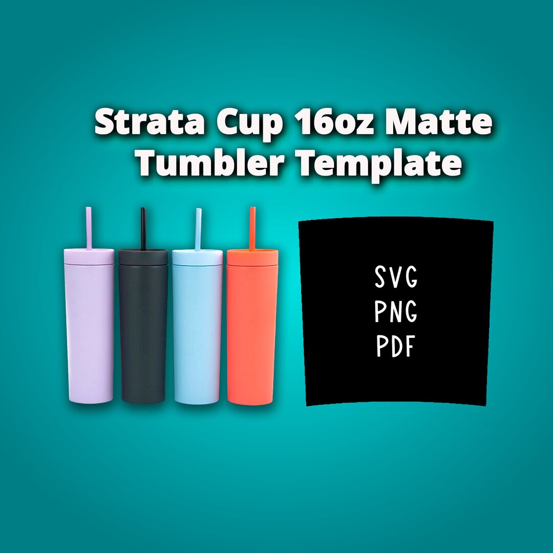 Strata Cup 16oz Matte Tumbler Full Wrap Template Sublimation for ...