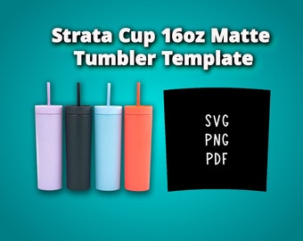 16 Oz Strata Cup Tumbler Template SVG PNG PDF Sublimation Full Wrap ...