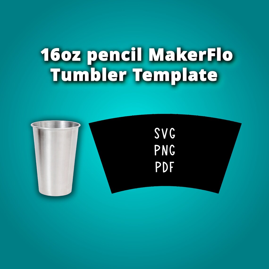 16oz MAKERFLO PENCIL Tumbler Template Sublimation for - Etsy
