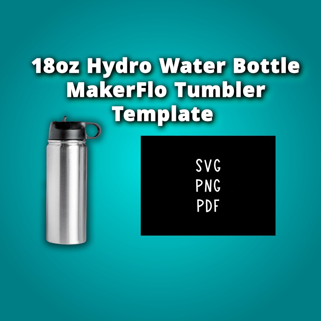 18oz MAKERFLO Hydro Water Bottle Tumbler Template Sublimation for ...