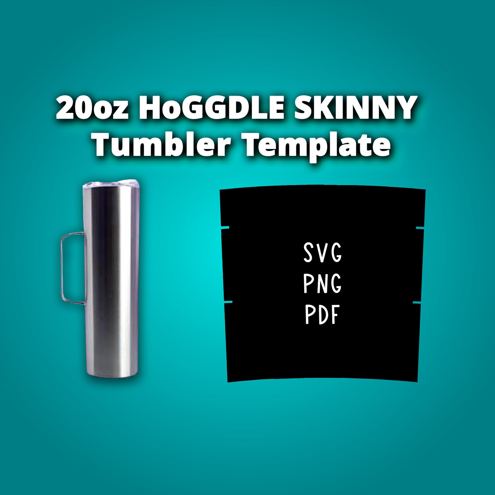 20oz Skinny HOGGDLE Tumbler Template Sublimation for - Etsy