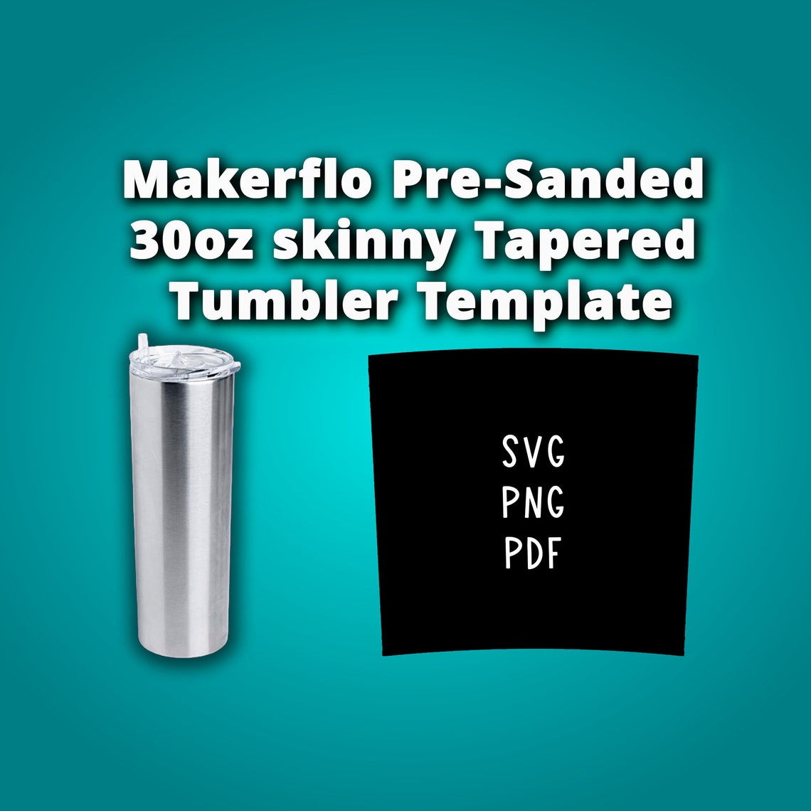 30oz Makerflo Pre-sanded Tapered Tumbler Full Wrap Template - Etsy