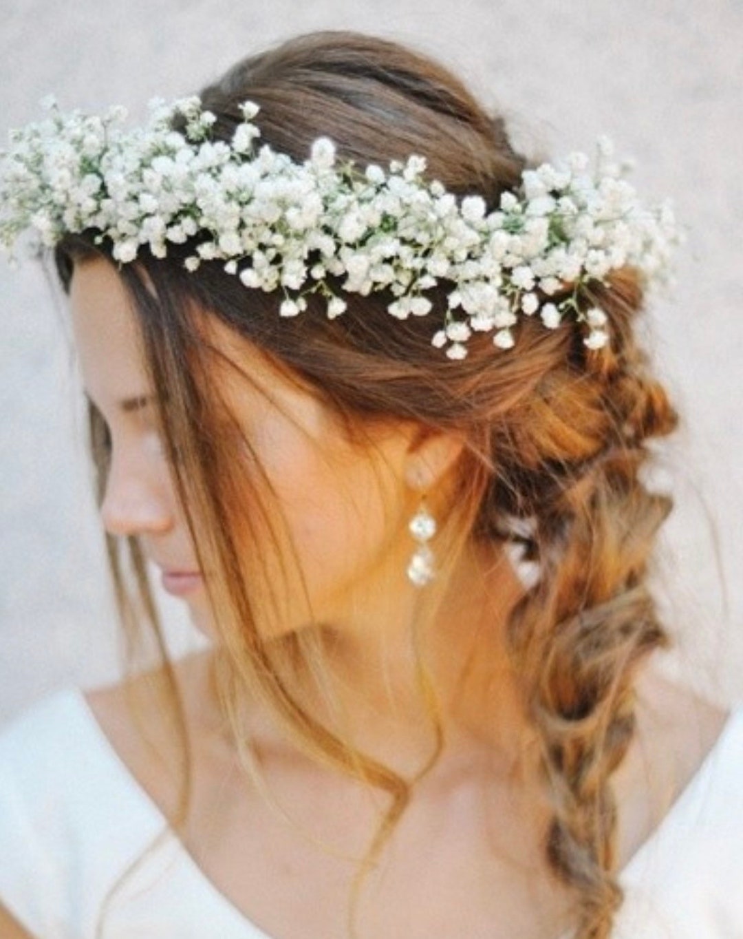 Artificial Babys Breath Flower Crown - Etsy